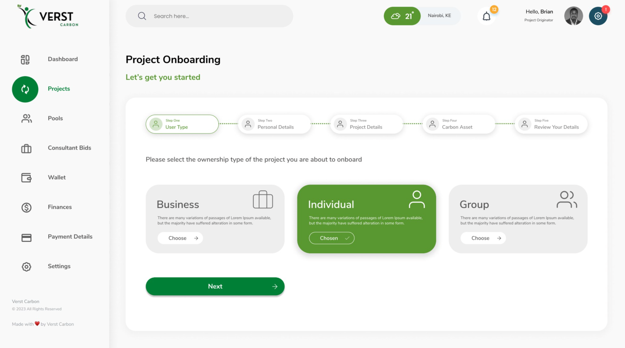 Onboard Project - Verst Carbon